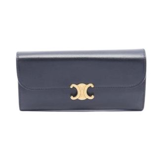 Celine Portefeuille long vintage (&agrave; deux volets) Pre-owned - Femme - Pre-owned - Noir - Taille: ONE Size