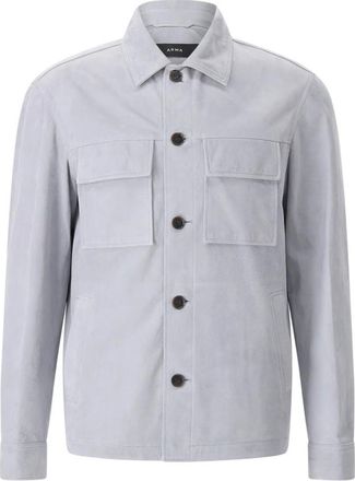 Arma Homme, Vestes, Bleu, Taille: XL Mex Leather Jacket