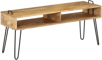 vidaXL Meuble tv Bois de manguier massif 110 x 35 x 45 cm