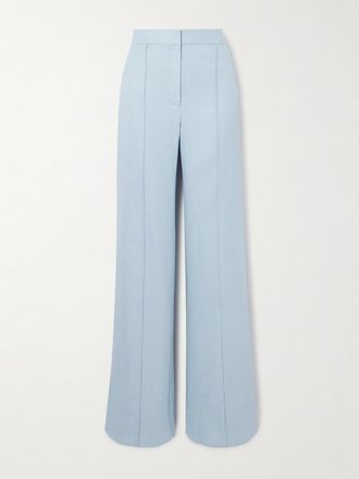 Adam Lippes Pantalon Large En Toile - Bleu