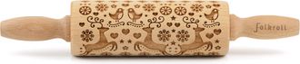 Folkroll 3D-Motiv-Teigrolle 23 cm Rentier Weihnacht