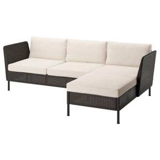 IKEA VITTSK&Auml;R 3er-Sofa mit R&eacute;camiere