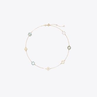 Tory Burch Damen Forget Me Not Pav&eacute; Necklace