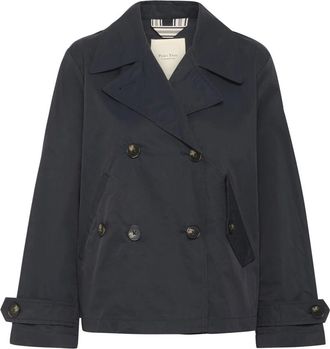Part Two Femme, Manteaux, Bleu, Taille: 48 FR Veste Classique Bleu Marine Foncé avec Large Col
