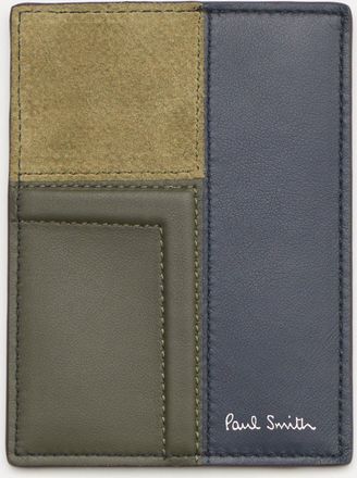 Paul Smith Herren - Kartenetui oliv/navy/dunkelbraun