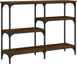 Generic Konsolentisch, Beistelltisch mit viel Stauraum, Wohnzimmertisch Tisch mit verstellbaren Beinen, Ablagetisch, Flurtisch, Holzwerkstoff(Grau Sonoma 160x