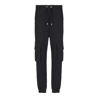 Balmain Cargo-Jogger mit Paris-Print - - Trousers - Herren - Schwarzk - XL