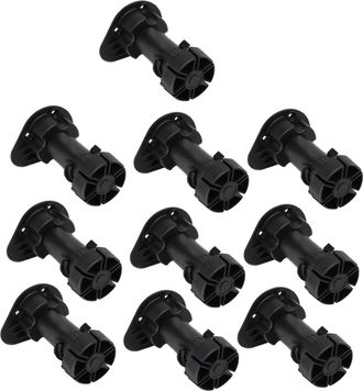 DOITOOL Teiliges Verstellbare Kunststoff Möbelfüße Schwarz für Sofa Schrank Möbelhöhenverstellung Langlebig und Vielseitig für Wohnzimmerschränke und Tische