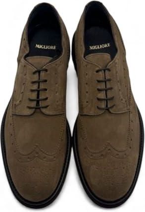 Migliore Derbies &agrave; Bout Golf Fleuri, Daim col. Antilope, Pointures 40-45, Chaussures d&eacute;contract&eacute;es