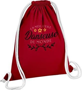 Fabulous Sac de Gym en Coton Rouge La Meilleure Danseuse du Monde Salsa Jazz Rock Classique Art Musique 12 Litres