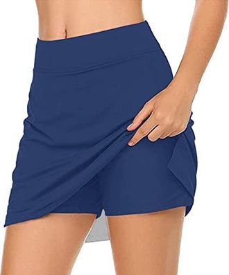 Generic Jupe de Tennis athl&eacute;tique pour Femme, Jupe Short Femme 2 en 1 de Sport Jupe de Golf Tennis pour Femme Jupe Courte Jupe-Short de Tennis en Tissu Extens