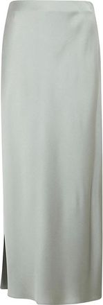 Brunello Cucinelli Femme, Jupes, Vert, Taille: 40 FR Fluid Bias-Cut Skirt