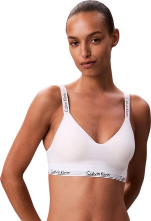 Calvin Klein Damen BH Bralette Lightly Lined Elastischer Bund, Weiß (White), XS