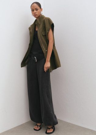 Mango Pantalon ballon taille &eacute;lastique noir - Femme - XS - MANGO