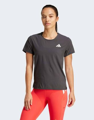 adidas adidas Performance - Adizero - Lauf-T-Shirt in Schwarz