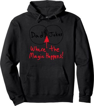 MathWare Nerdy Funny Dad Witze Venn Diagramm Where Magic Happens Math Pullover Hoodie