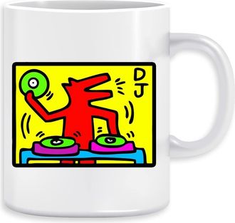 Vendax The Dj Party Kaffeebecher Becher Tassen Ceramic Mug Cup