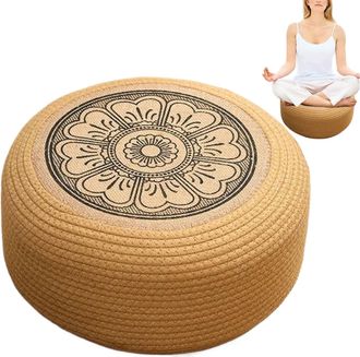 Generic Bodenkissen - Rattan-Ottomane für den Außenbereich - Küstenrattan-Ottomane - wasserdichtes Bodenkissen für Terrasse, Deck und Pool | Tatami-Stil Sitzg