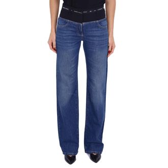 Elisabetta Franchi Femme, Jeans, Bleu, Taille: W26 Jeans Wide-leg