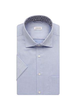 Seidensticker Herren Regular Fit Kurzarm Hemd, Hellblau, 40