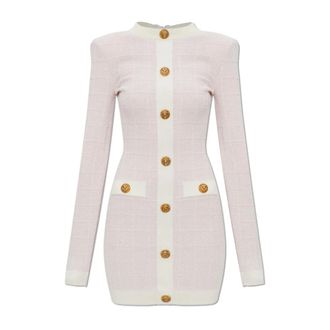 Balmain Tweed Kleid - - Dresses - Damen - Rosa - L