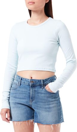 Jack & Jones Jack & Jones Damen JXFELINE STR LS Rib Tee JRS NOOS Top, Baby Blue,M