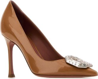 Amina Muaddi Latte Scarpe Con Tacco High Heel Shoes