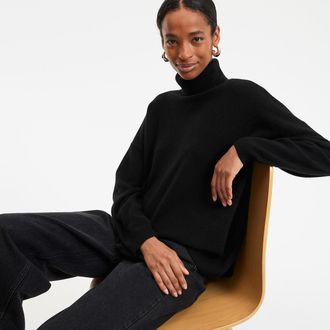 La Redoute Collections Pull Col Roul&eacute; En Fine Maille Cachemire