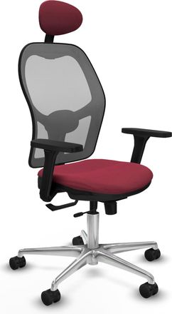 Piqueras y Crespo Ergonomischer Stuhl f&uuml;r Telearbeit mit 3D-Armen, h&ouml;henverstellbare Lendenwirbelst&uuml;tze und festes Kopfteil, ausgestattet mit Syncro/Traslack und injizi