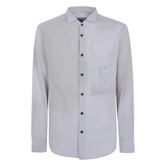 Ziggy Chen Hemdkragen mit kleiner Tasche - - Shirts - Herren - Grau - L