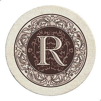 Thirstystone Untersetzer mit Monogramm-Buchstabe A R One Size