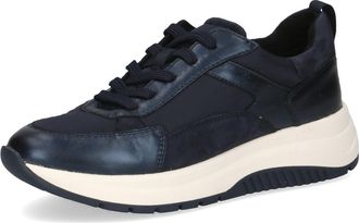 Caprice Caprice Damen Sneaker flach Sportlich Plateau, Blau (Ocean Comb), 36 EU