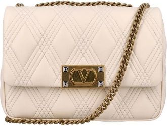 Valentino Garavani Hobo Bags - Quiltie 67 Medium Shoulder Bag - Gr. unisize - in Beige - f&uuml;r Damen
