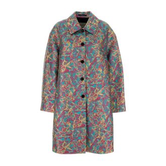 Dries Van Noten Femme, Manteaux, Multicolore, Taille: 38 FR Single-Breasted Manteaux