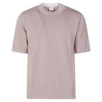 Eleventy Homme, Tops, Rose, Taille: S T-shirt en coton