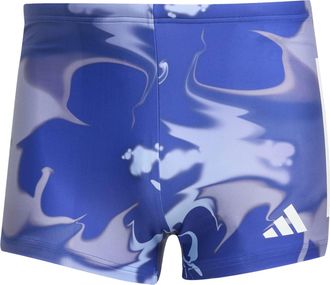adidas Herren Graphic Swim Boxers Schwimm-Slips, semi Lucid Blue/White, 26