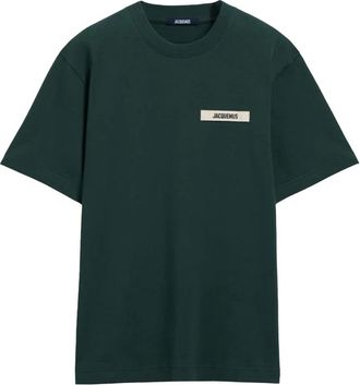 Jacquemus Homme, Tops, Vert, Taille: L The Gros Grain T-Shirt