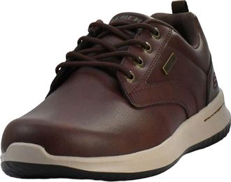 Skechers Herren Delson-Antigo Sneaker, (Red Brown Leather Rd Br), 46 EU