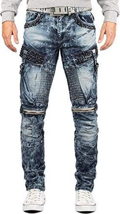 Cipo & Baxx Homme Jeans CD494-bans Bleu W34/L32