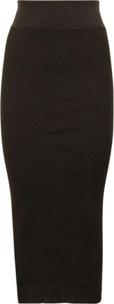 Rick Owens Temple Calf Skirt - Femme - Jupes - Noir - Taille: 40 FR
