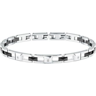 Sector Bracelet en acier et diamant