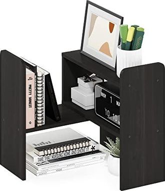 Furinno Classic Schreibtisch-Organizer-Bücherregal, Espresso