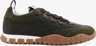 Miu Miu Technical fabric and suede Tyre sneakers - MIU MIU - gender_Woman