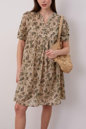 Gerard Darel Robe courte en voile de coton - JUSTINIEN - Vert Kaki