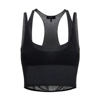 Gucci Leichter Cr&ecirc;pe-Jersey-Bralette-Set - - Tops - Damen - Schwarzk - M