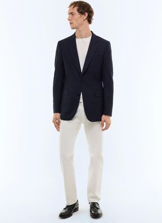 Fursac Veste ajust&eacute;e en laine vierge natt&eacute;e - Taille 44 - Homme