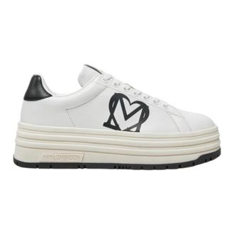 Love Moschino Femme, Chaussures, Blanc, Taille: 39 EU Baskets Basses