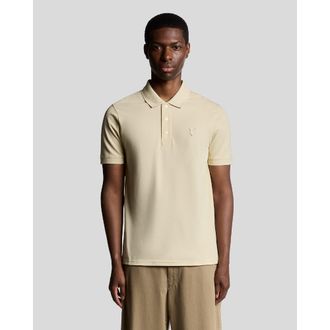 Lyle & Scott Herren Lyle And Scott Superfine Polo-Shirt in Beige