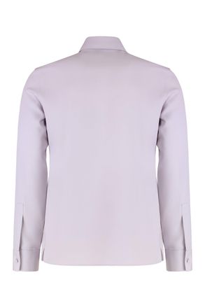 Gucci Mens Wool Gabardine Slim-Fit Shirt Lilac