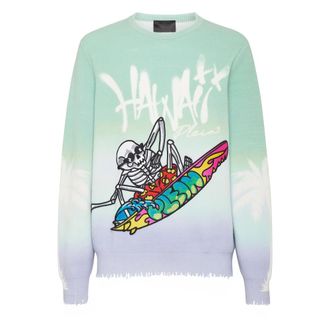 Philipp Plein Pullover Rundhals Hawaii - - Knitwear - Herren - Mehrfarbig - 2XL